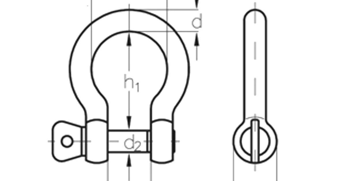 Bow Shackle Galvanised Steel ALL SIZES