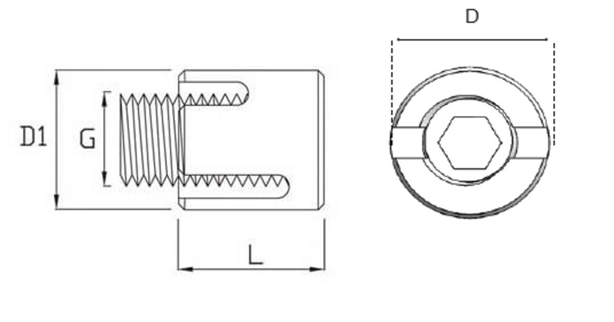 Wire Stop 4.0mm Right Angle Connector G316 Stainless Steel TRADE PACKS