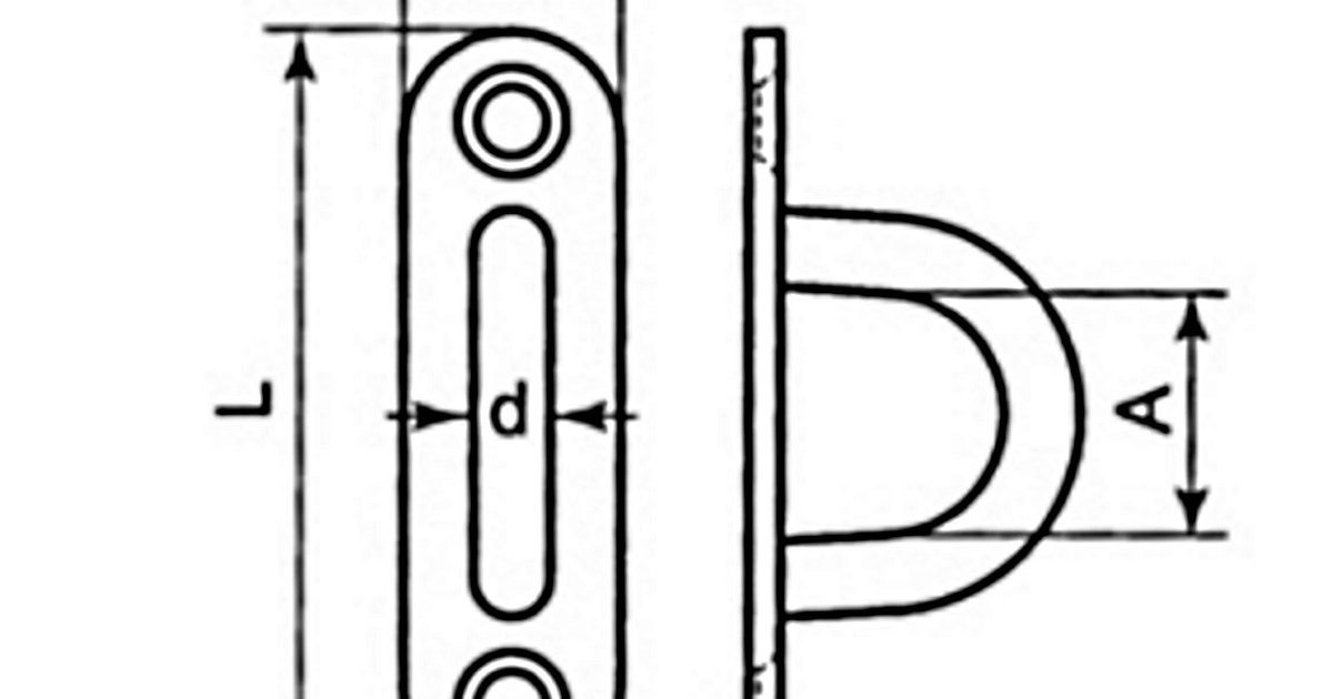 Eye Plate Oval Stainless Steel ALL SIZES