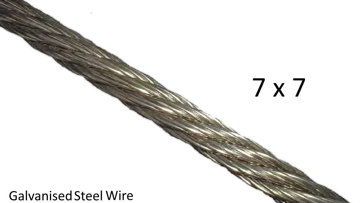1.5mm 7x7 G2070 Galvanised Steel Wire Rope Marine Grade