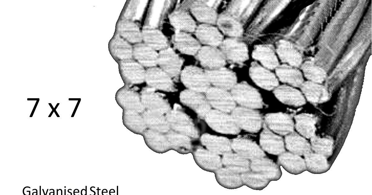 5.0mm 7×7 G2070 Galvanised Steel Wire Rope