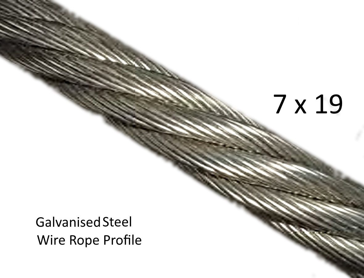 8.0mm 7×19 G2070 Galvanised Steel Wire Rope