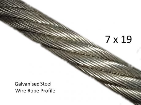 12mm 7×19 G2070 Galvanised Steel Wire Rope