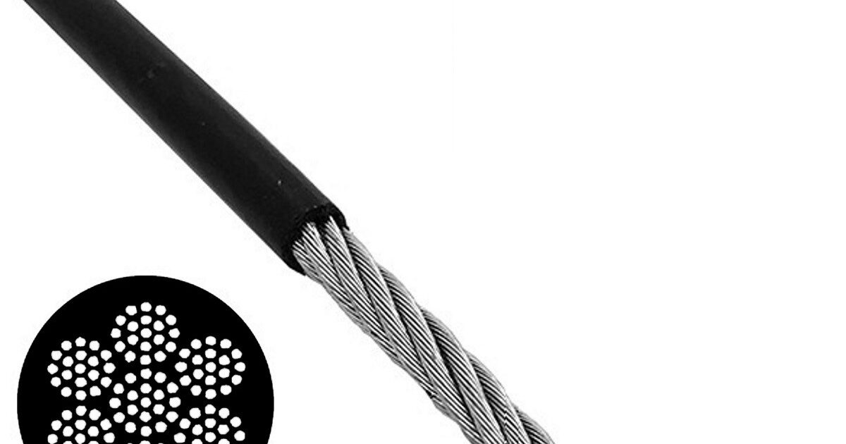 5.0mm 7×19 G316 Black Coated Stainless Steel Wire Rope