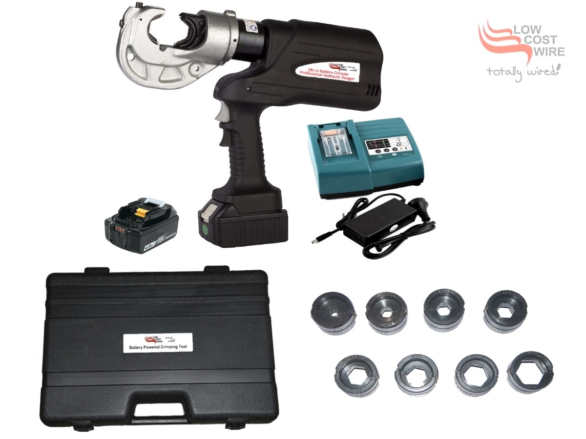 Battery Powered Hydraulic Swager to crimp stainless fittings