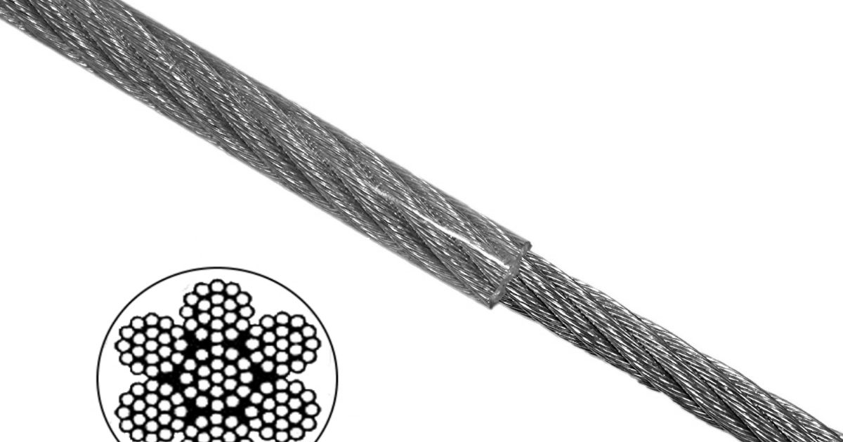 3.2mm 7×19 G316 Clear Coated Stainless Steel Wire Rope