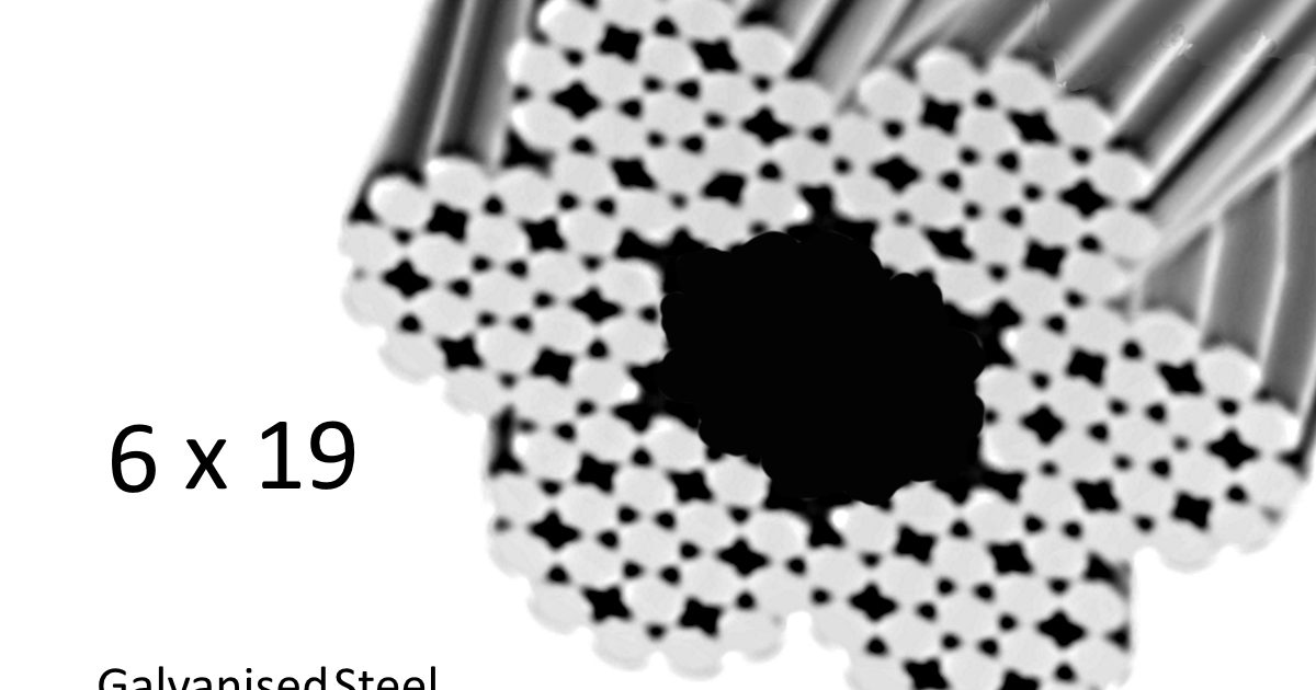 3.0mm 6×19 G1570 Galvanised Steel Wire Rope