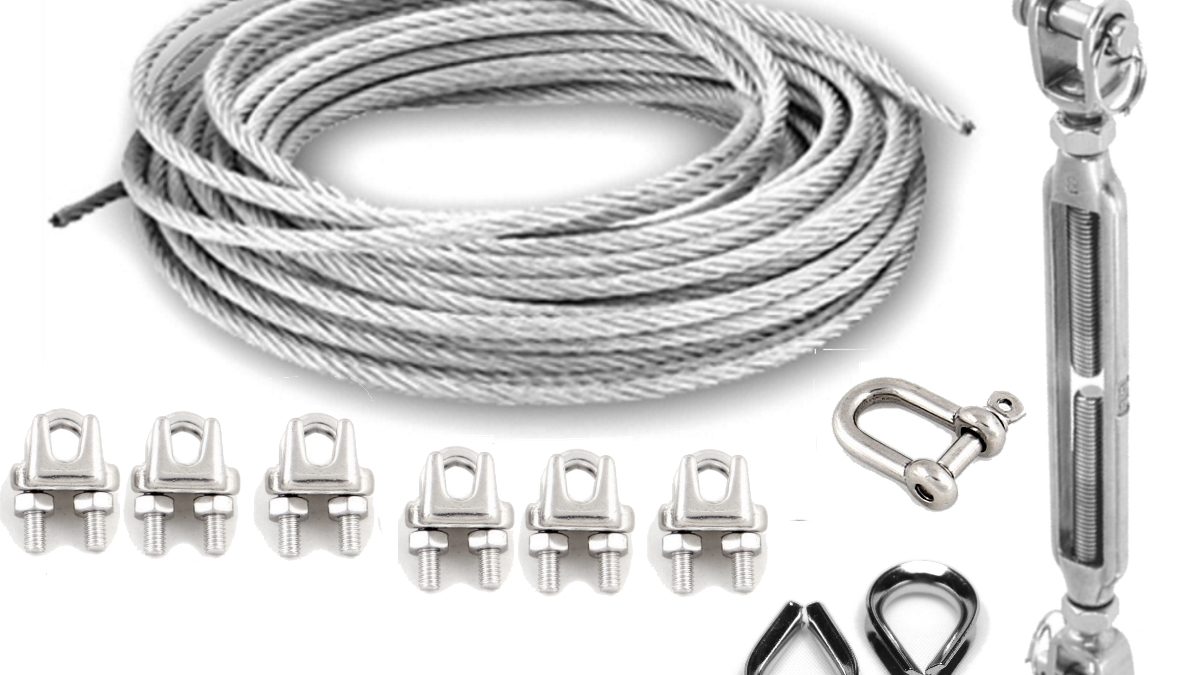 AL220 Tower Guy Wire 3 Section Kit 6.0mm 7×19 G316 Stainless Steel ...