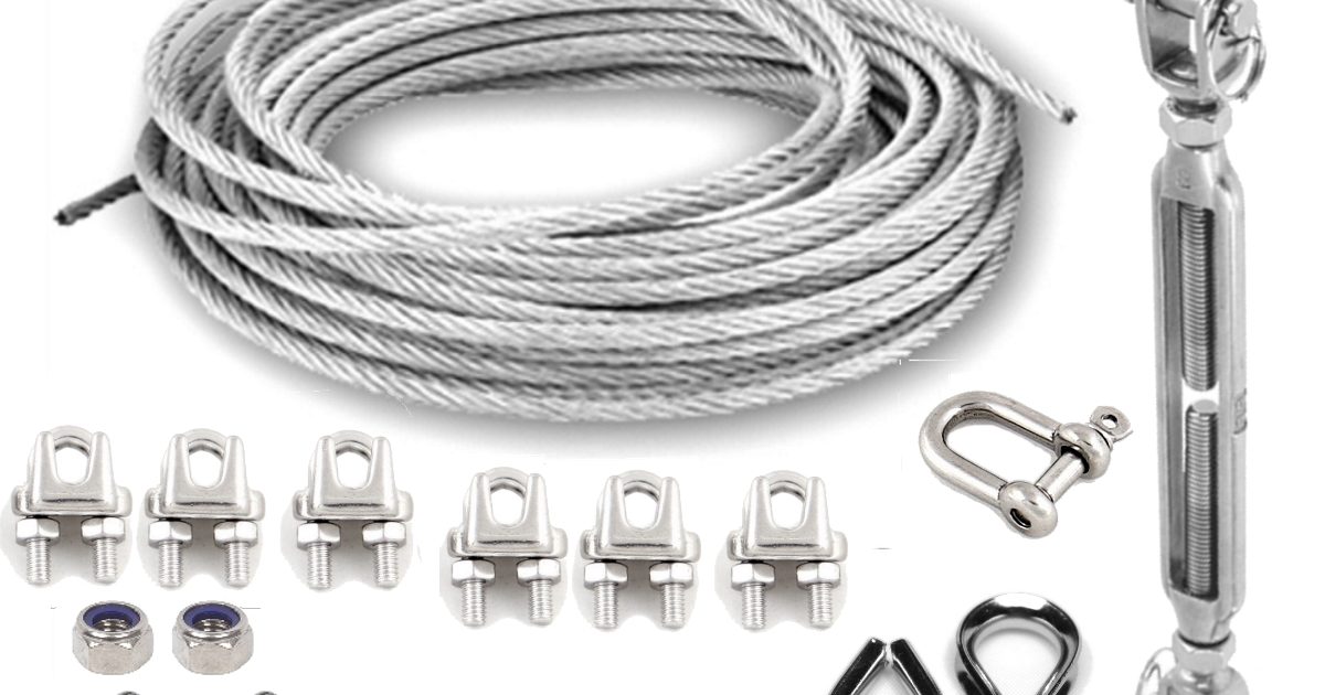 AL220 G316 Tower 9 section Guy Wire Kit 6.0mm 7×19