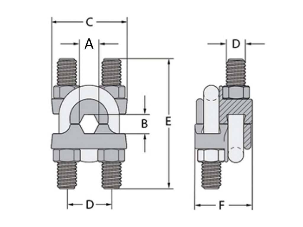 Wire Rope Grips Double Zinc Steel ALL SIZES