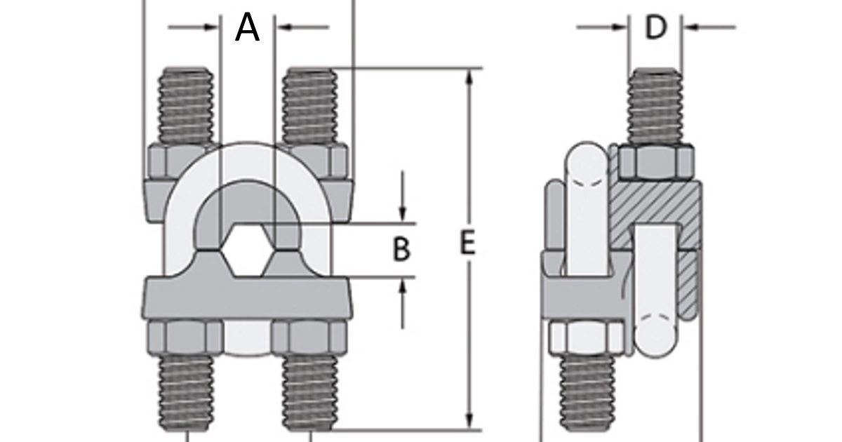 Wire Rope Grips Double 8.0mm Zinc Steel TRADE PACKS