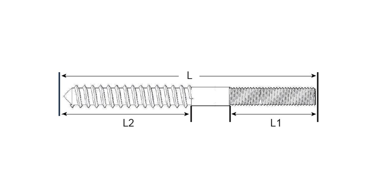 Double Threaded Hex Socket Screw Stainless Steel ALL SIZES