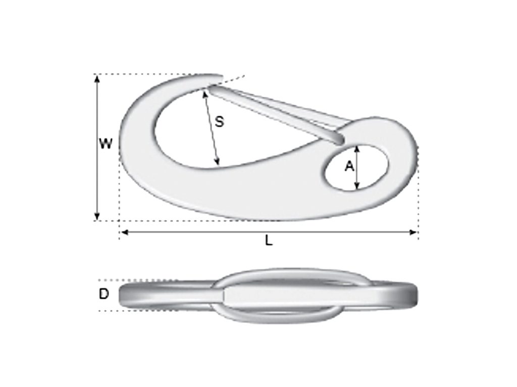 Snap Hook Cast Eye G316 Stainless Steel ALL SIZES