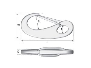 Snap Hook Cast Eye G316 Stainless Steel ALL SIZES