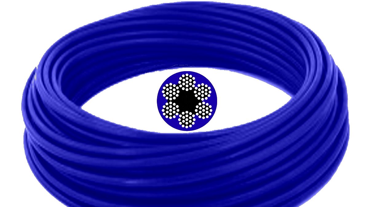 6.0mm 6×19 G1570 Blue Coated Galvanised Steel Wire Rope – Low Cost Wire