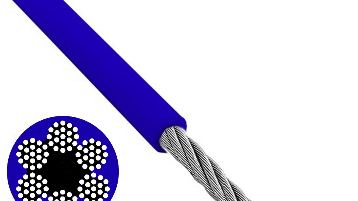 6.0mm 6×19 G1570 Blue Coated Galvanised Steel Wire Rope – Low Cost Wire