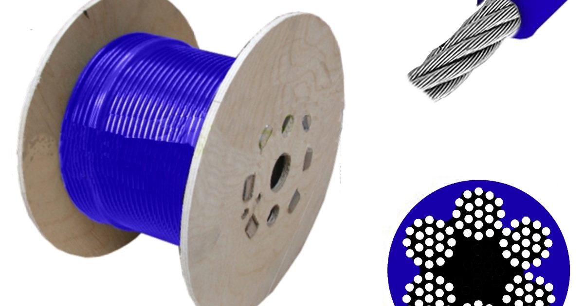 10.0mm 6×19 G1570 Blue Coated Galvanised Steel Wire Rope