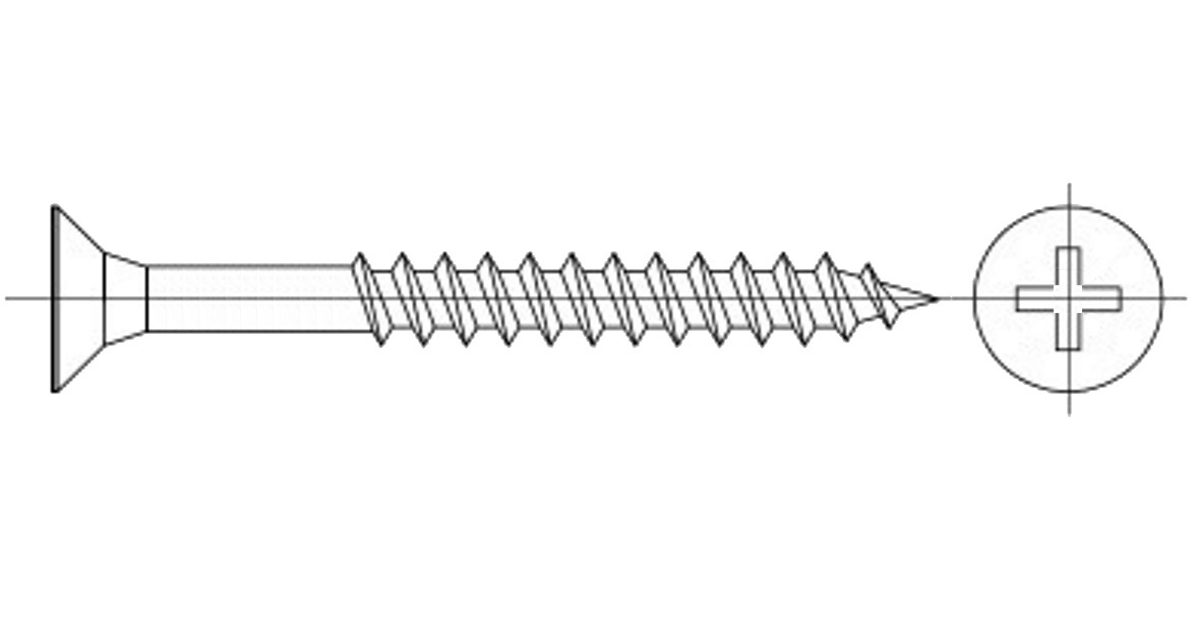 Countersunk Screws 8gx50mm Stainless Steel TRADE PACKS