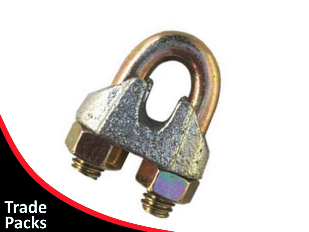 Wire Rope Grip 2.0mm Zinc Plated Steel TRADE PACKS