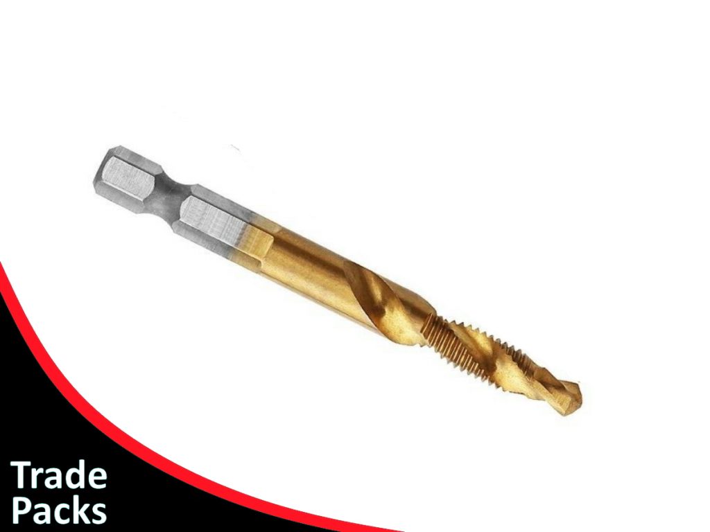 Combination Drill Tap M8 TiN HSS TRADE PACKS