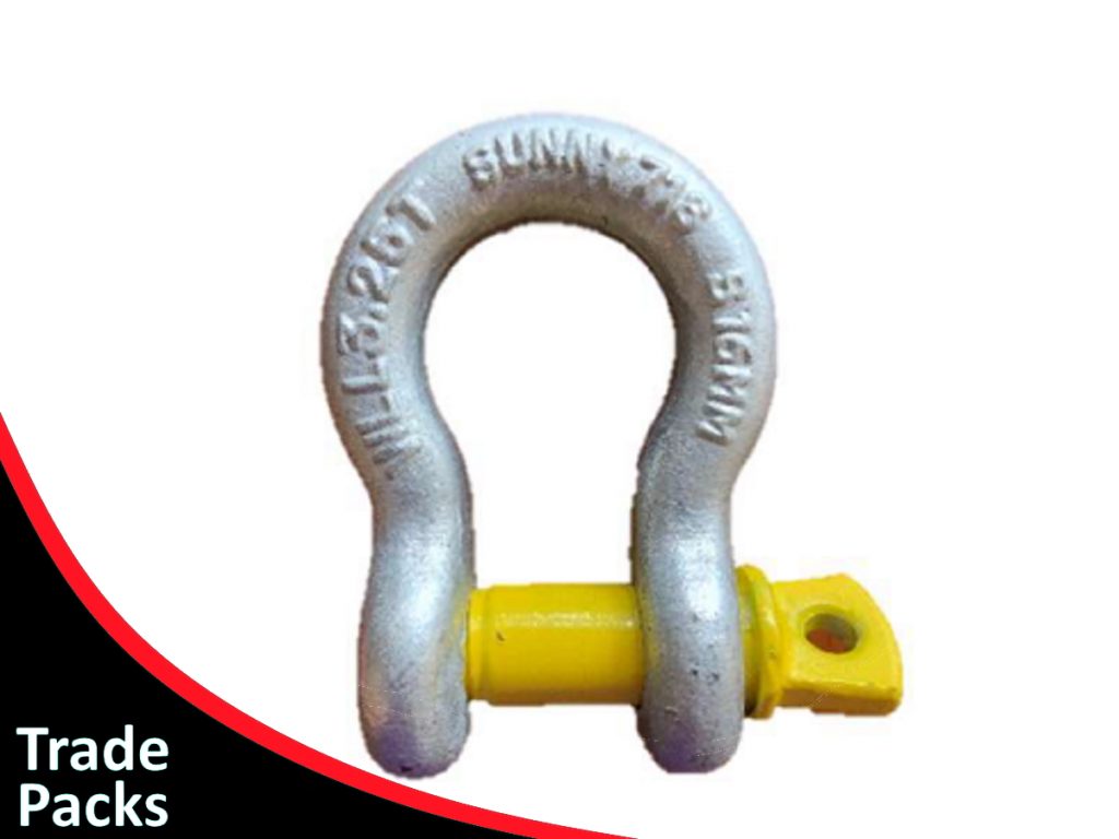 Bow Shackle “S” Rated Galvanised Steel ALL SIZES