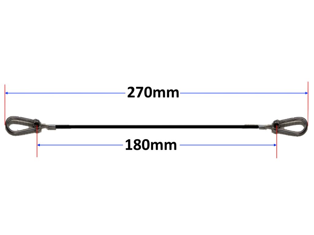 Safety Wire Black Coated 1.5mm 180mm G316 Stainless Steel TRADE PACKS