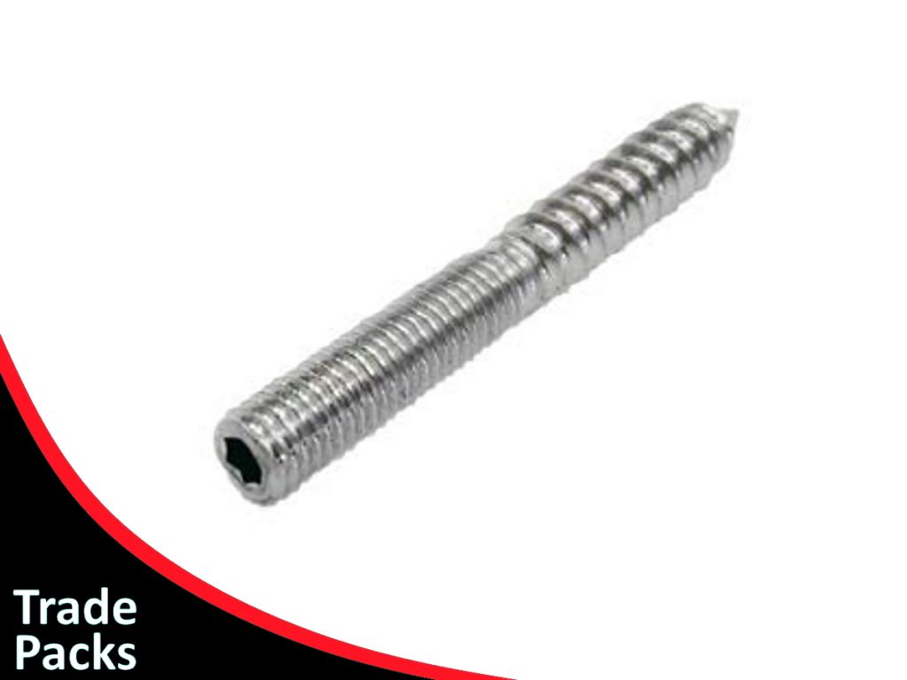 Double Threaded Hex Socket Screw Stainless Steel ALL SIZES
