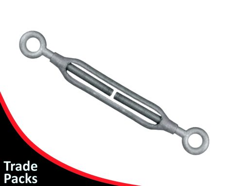 Eye Eye Open Turnbuckle M10 Forged Galvanised Steel TRADE PACKS