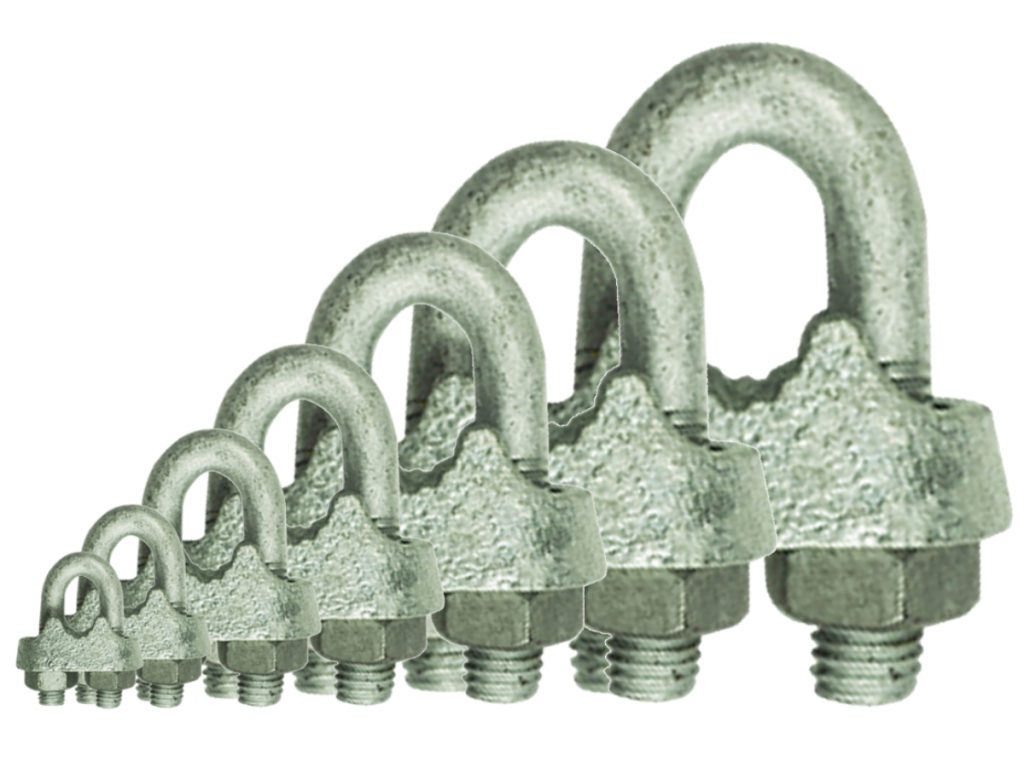 Wire Rope Grips Rated AS2076 Galvanised Steel ALL Sizes