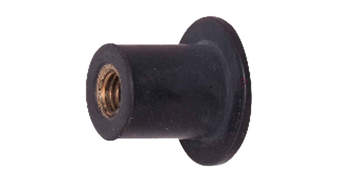 Well Nut M4 Rubber Coated Brass TRADE PACKS
