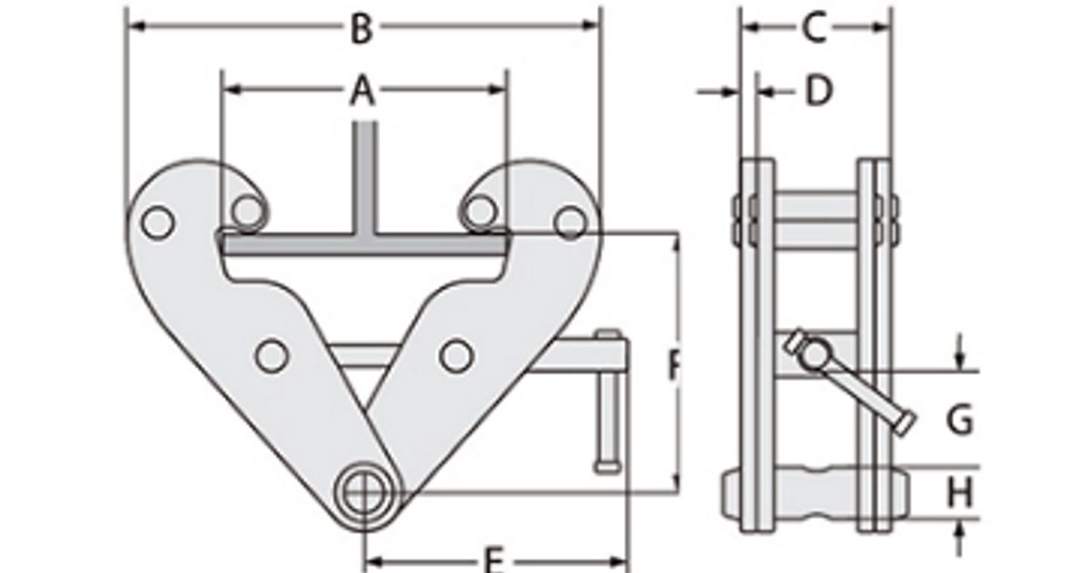Girder Clamp AS4991 AS1418 BlackTech ALL SIZES