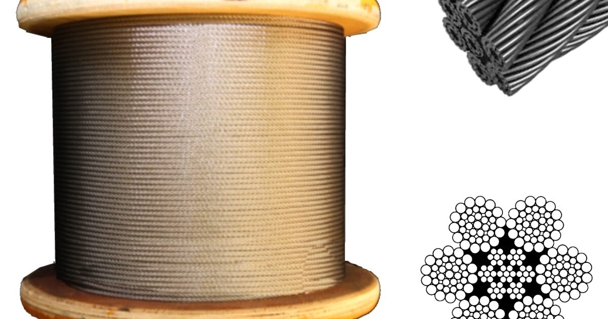 32.0mm 6×36 G1960 Galvanised Steel Wire Rope