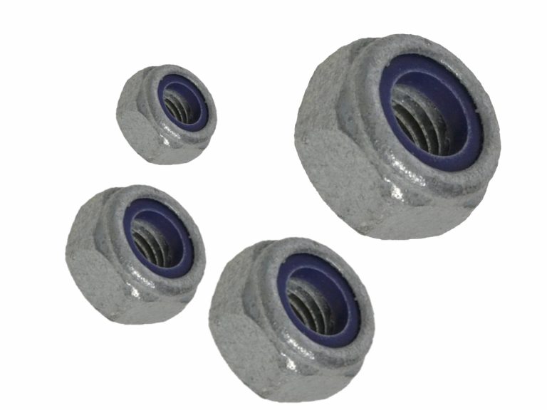 Nyloc Nut High Tensile Galvanised Steel ALL SIZES