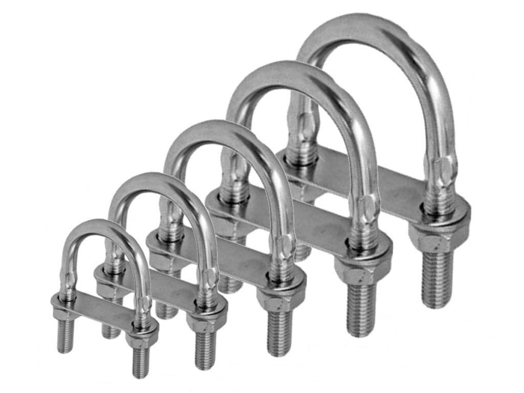 U Bolt Kit Round Stainless Steel ALL SIZES