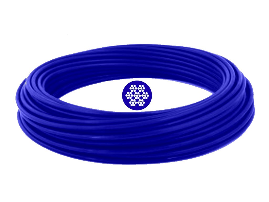3.2mm 7×7 G316 Blue Coated Stainless Steel Wire Rope