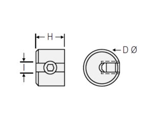 Wire Rope Stop Small G316 Stainless Steel TRADE PACKS