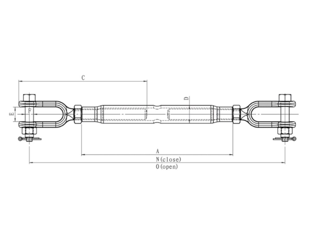 Jaw Jaw Rigging Screw 24mm 4.0T Galvanised Steel TRADE PACKS