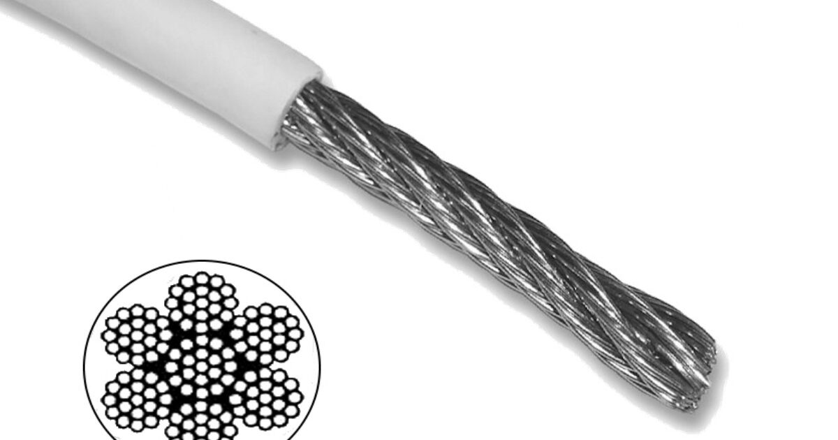 3.2mm 7×19 G316 White Coated Stainless Steel Wire Rope