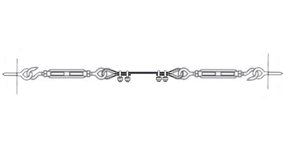 Hook Eye Turnbuckle Thimble Grip Short Screw Eye LRTT