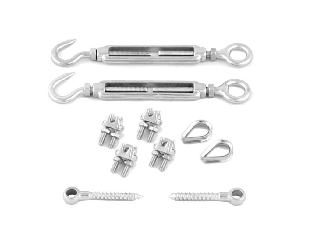 Hook Eye Turnbuckle Thimble Grip Short Screw Eye LRTT