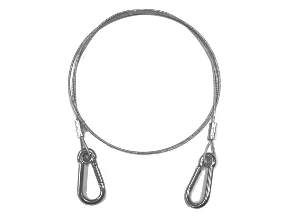 Safety Tether SHSH-4mm Clear Coated ALL SIZES