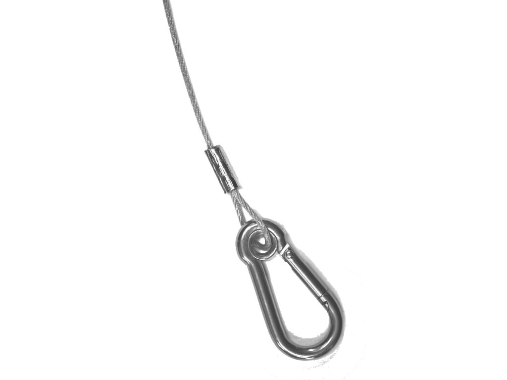 Safety Tether SHSH-4mm Clear Coated ALL SIZES