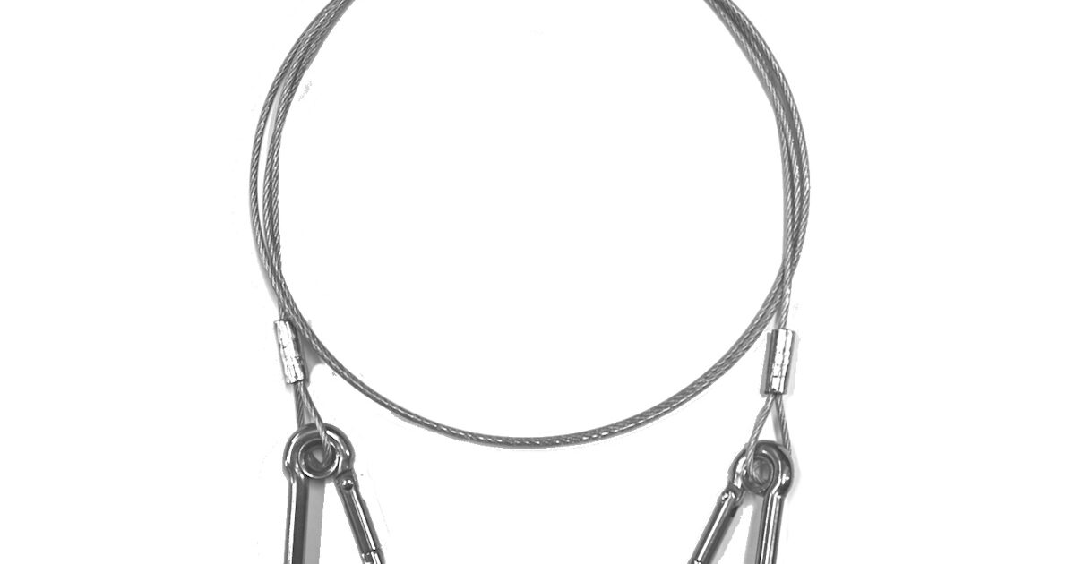 Safety Tether SHSH-4mm Clear Coated ALL SIZES