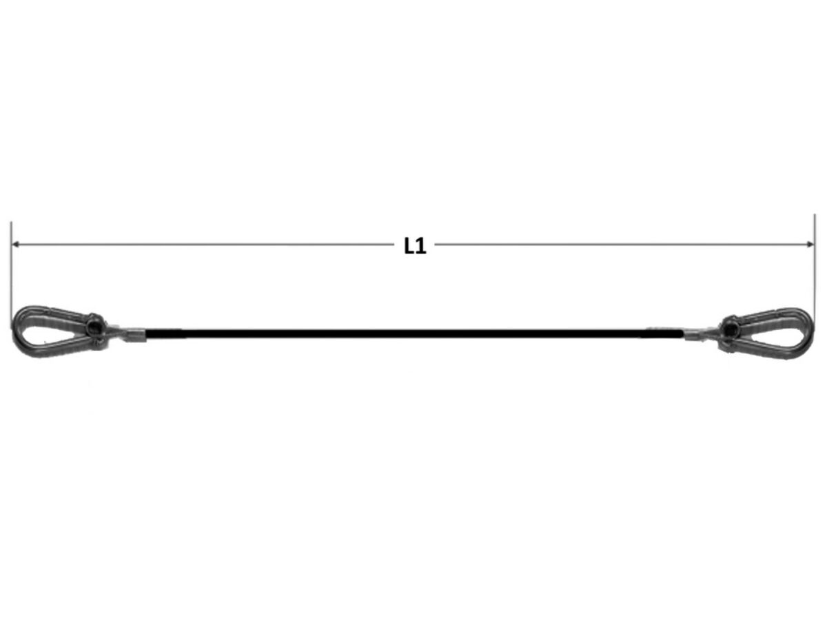 Safety Tether SHSH-4mm Clear Coated ALL SIZES - Low Cost Wire