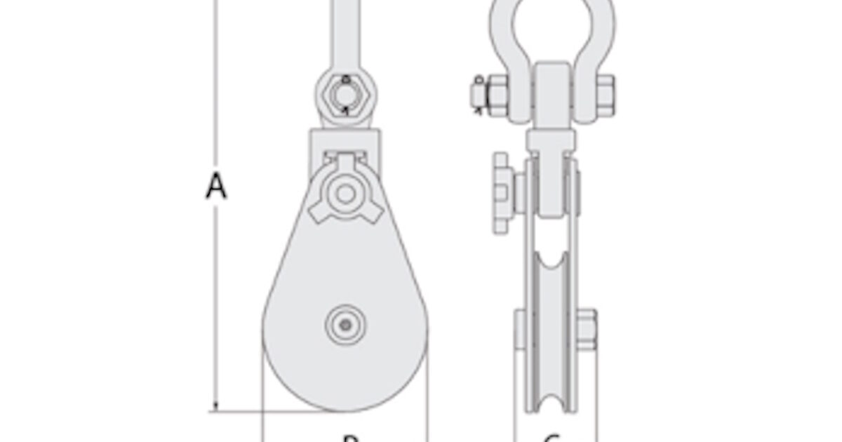 Snatch Block Shackle Head Single Sheave ALL SIZES