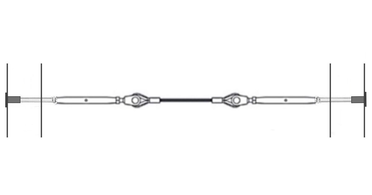 Long Bolt Jaw Rigging Screw Hex Adjustor LRMM