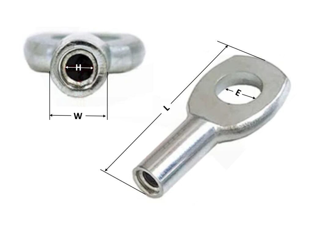 Gym Cable Swage Eyelet 3.0mm Zinc Plated TRADE PACKS