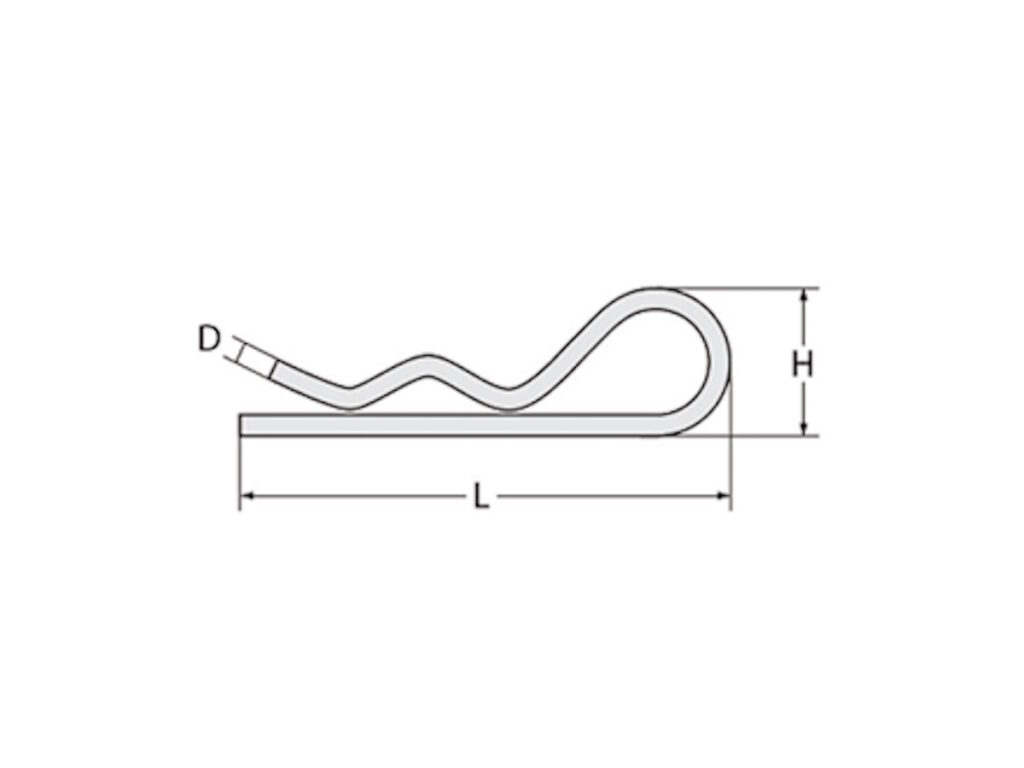 R-Clip Zinc Plated Steel ALL SIZES