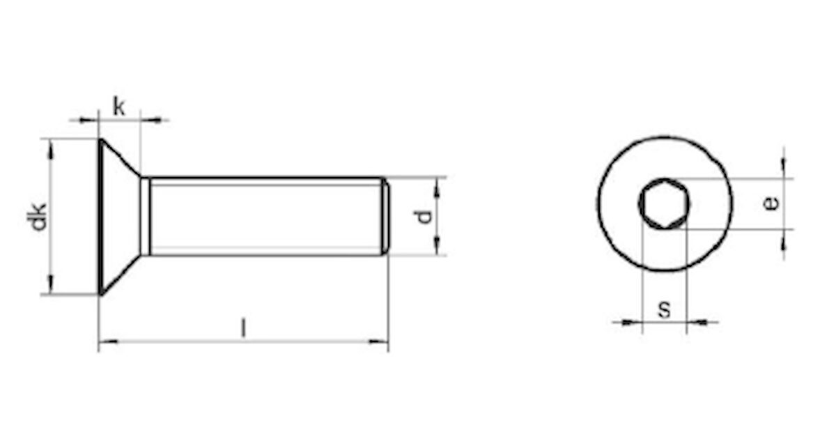 Countersunk Hex Socket M5x30mm Stainless Steel TRADE PACKS