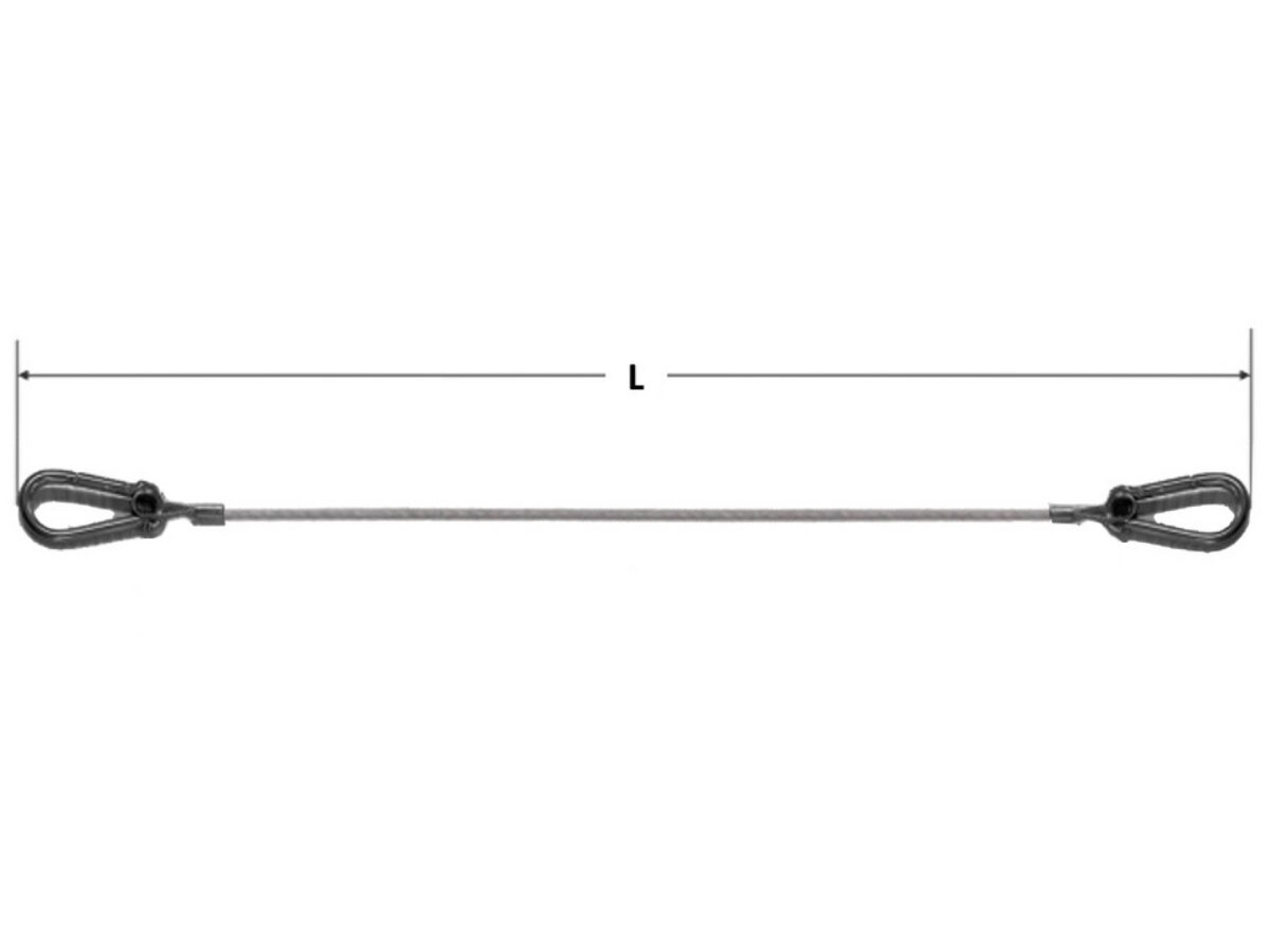 Safety Tether SHSH 300mm 1.4kN G316 Stainless Steel TRADE PACKS